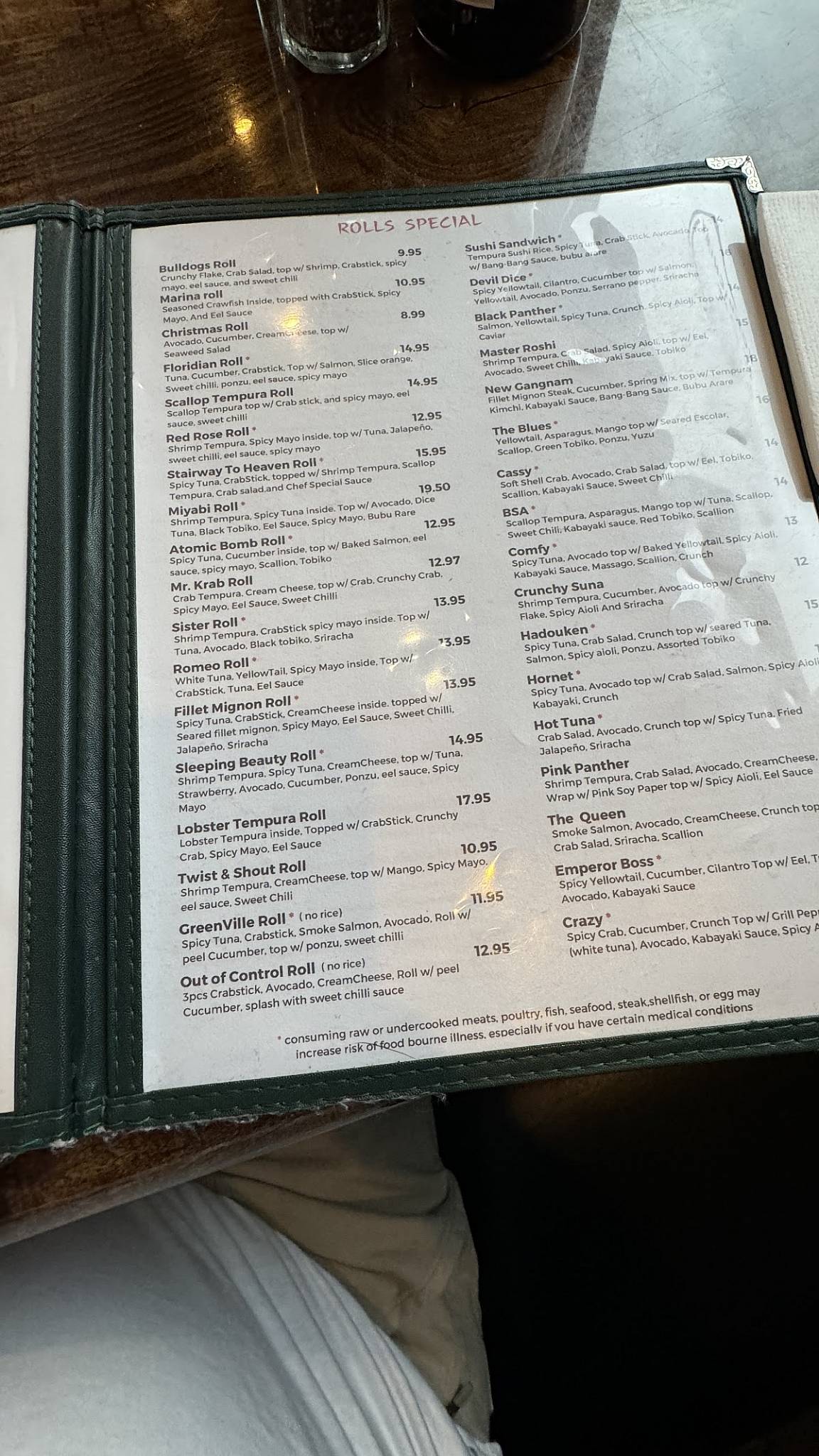 Menu at Konnichiwa restaurant, Fort Mill