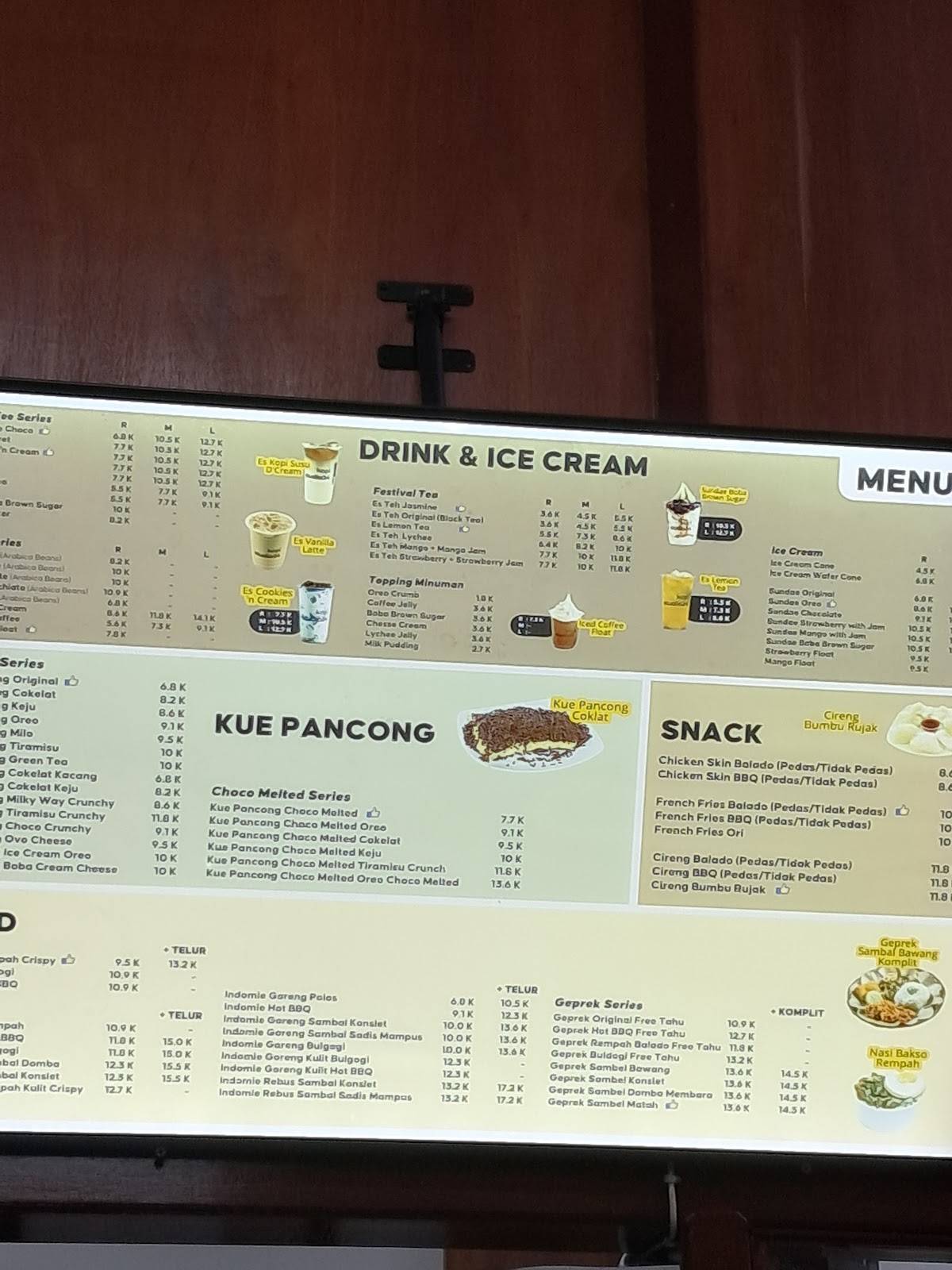 Menu at Kopi Studio 24 cafe, Malang, Jl. Laksda Adi Sucipto No.193