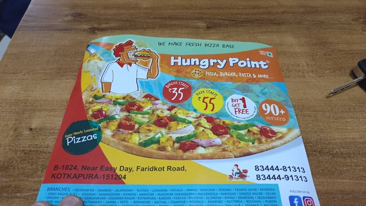 Menu at Hungry Point, Kot Kapura