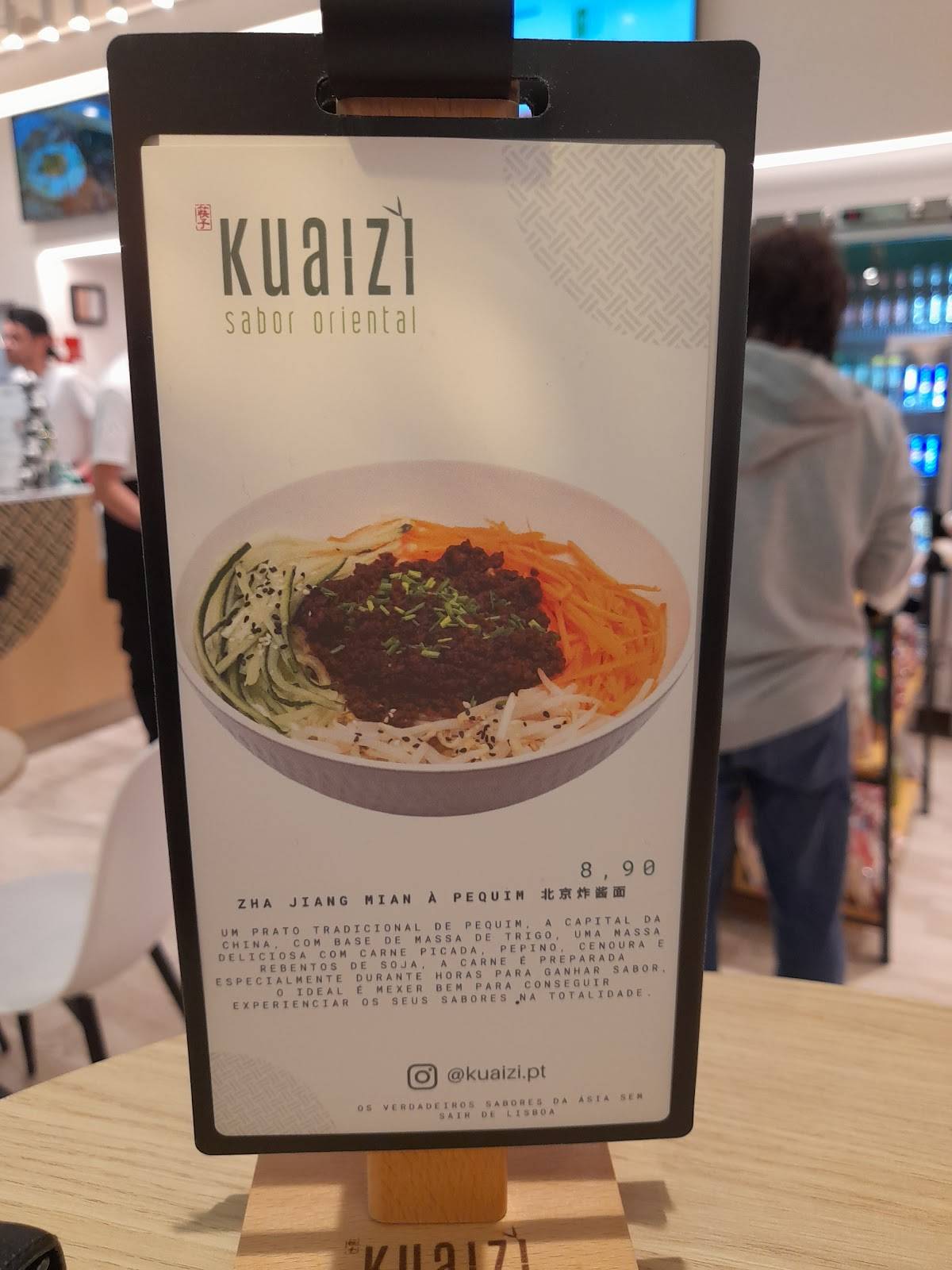 Menu em Kuaizi Sabor Oriental restaurante, Lisboa