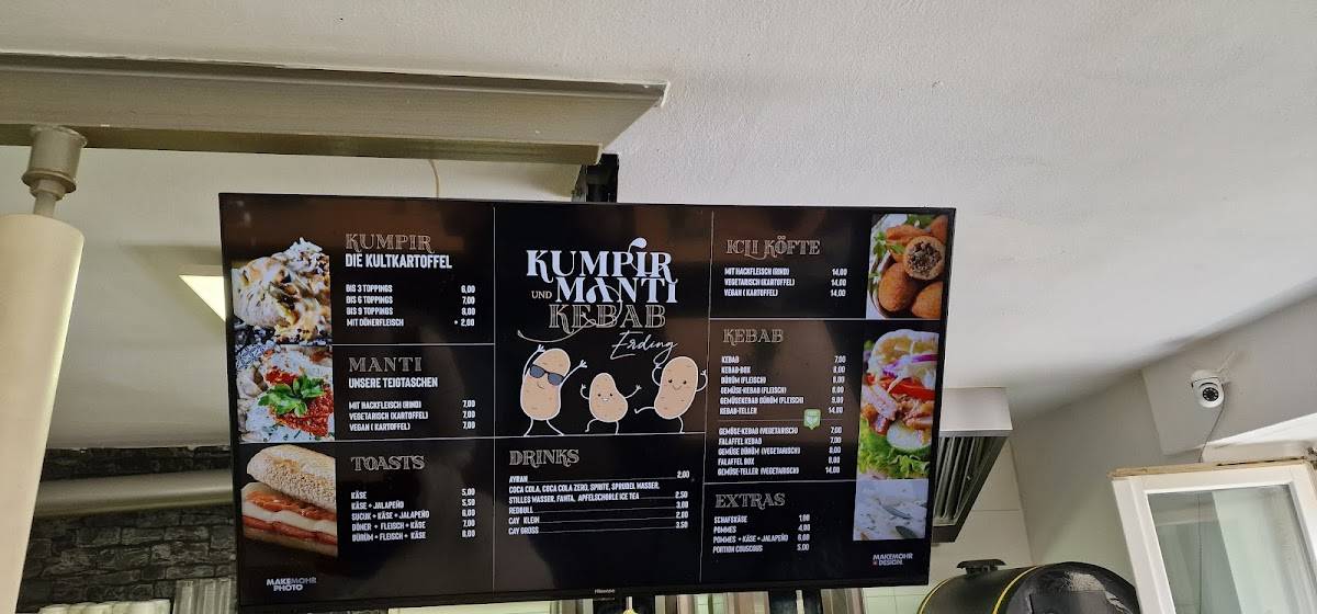 Speisekarte von Kumpir und Manti Kebab Erding restaurant, Erding