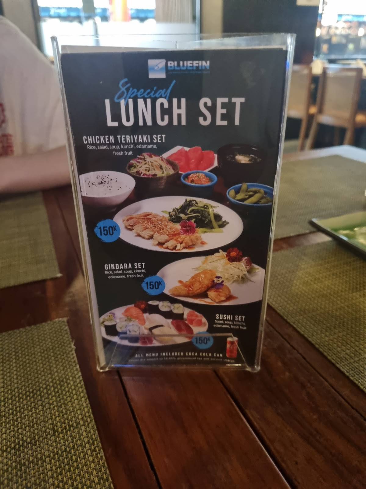 Menu at Bluefin Japanese Fusion & Lounge restaurant, Kuta Selatan