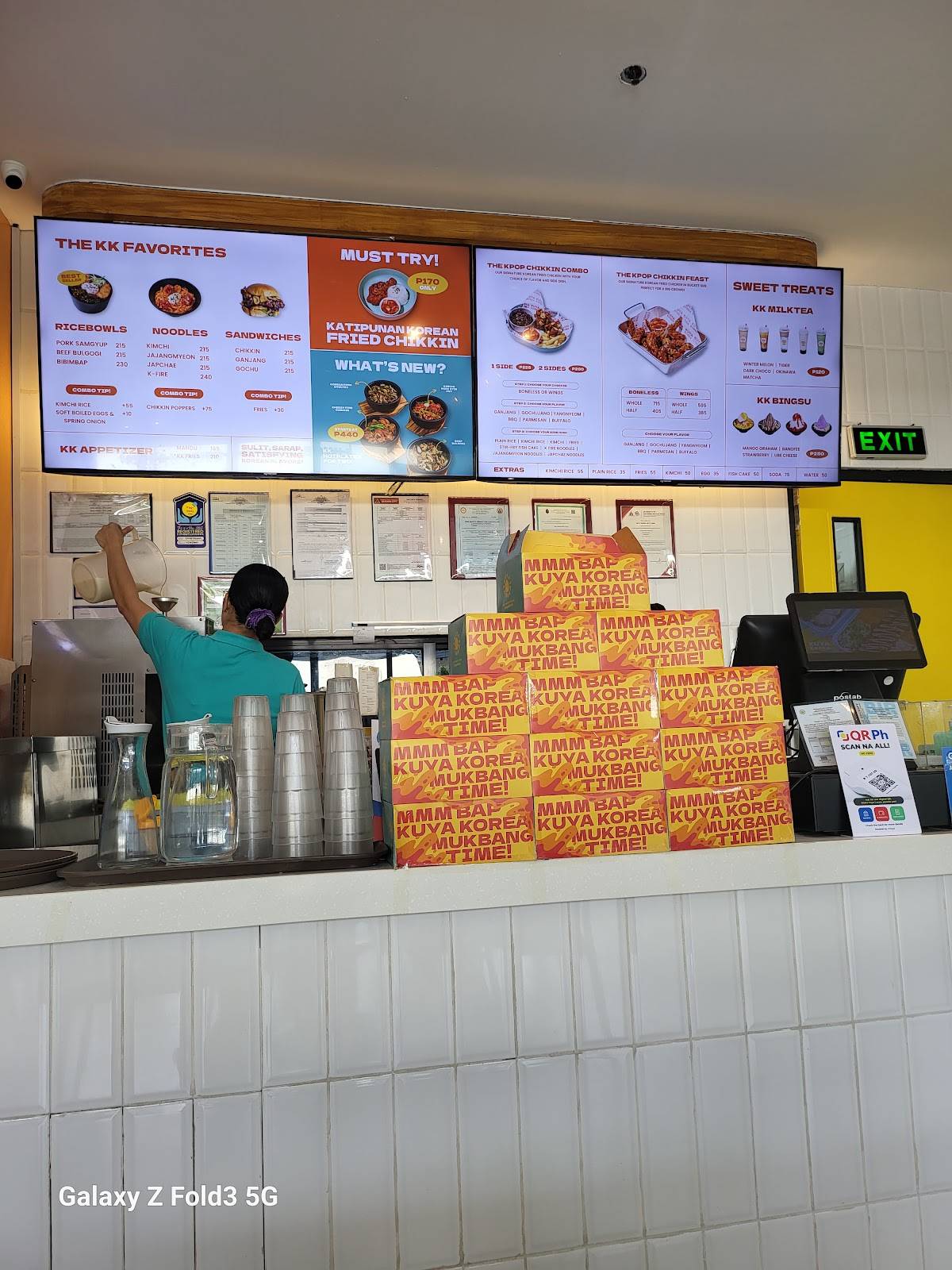 Menu at Kuya Korea restaurant, Quezon City