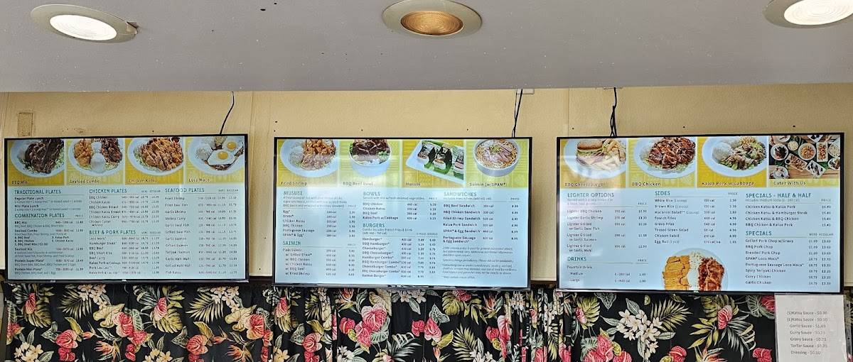 Menu at L&L Hawaiian Barbecue, Long Beach, 141-T E Willow St