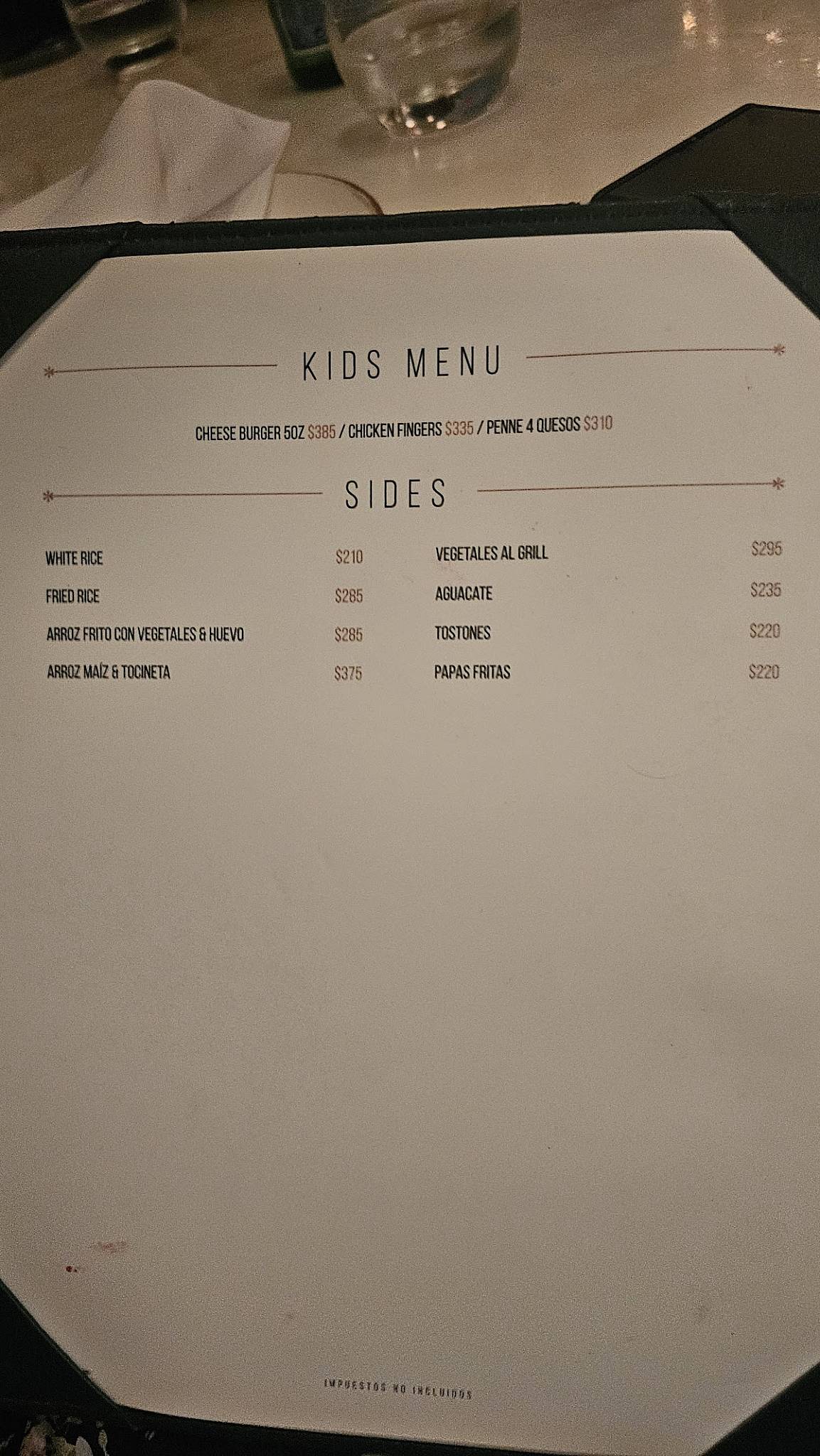 Menu at LILA - Modern Cuisine restaurant, Santo Domingo, C. P.º de los ...
