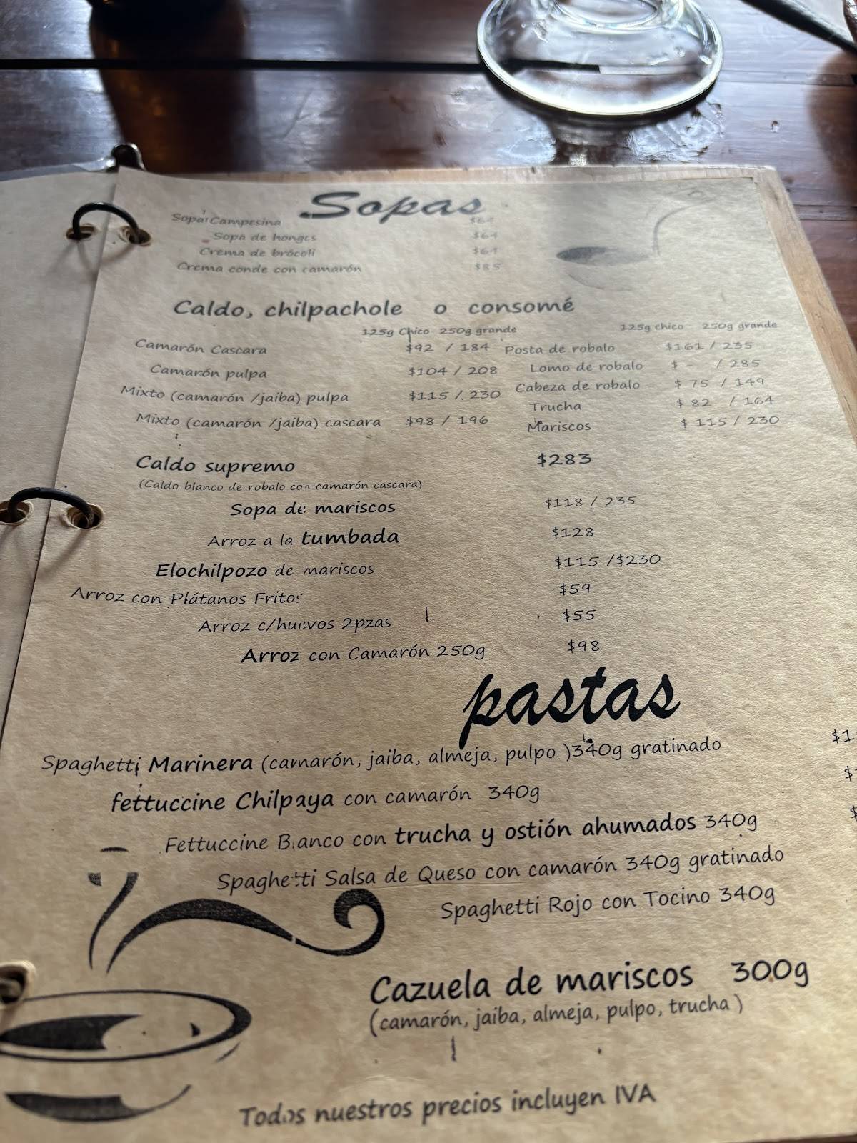 Carta del restaurante La Cabaña del Tío Yeyo, Coatepec, Calle Pedro ...
