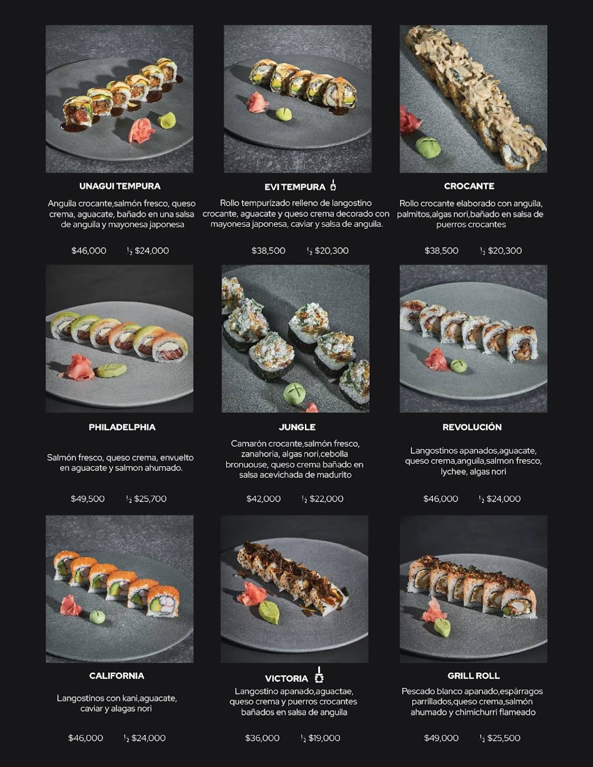 Carta de Restaurante La Causa San Lucas, Colombia