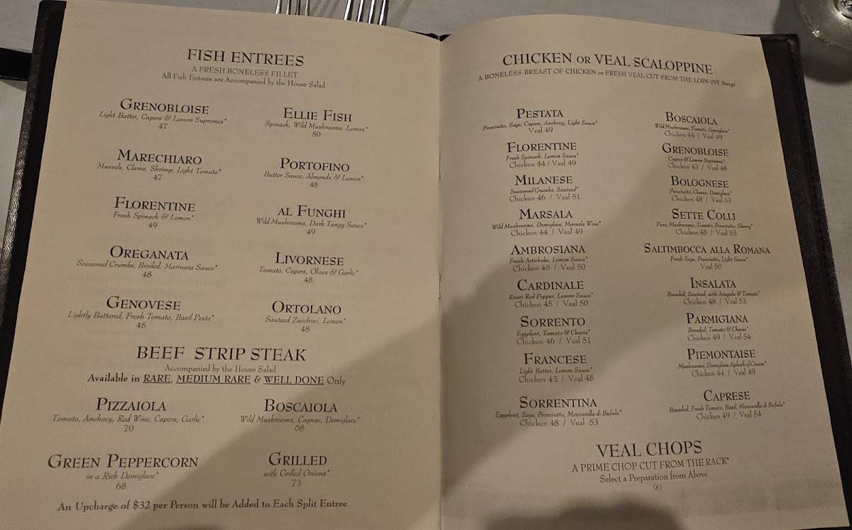 Menu at La Cena Ristorante restaurant, Jacksonville, 911 Edgewood Ave S
