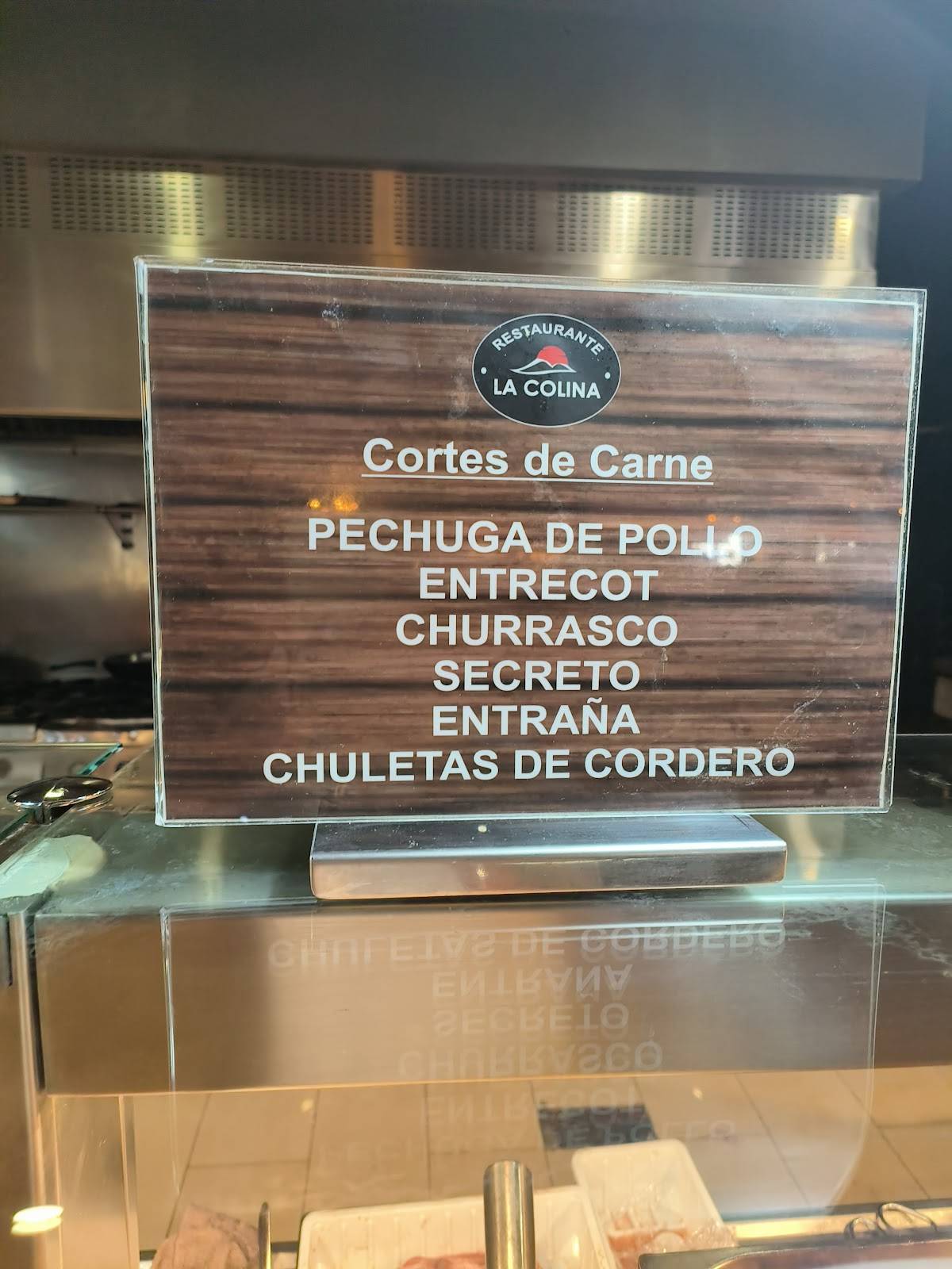 Menu at La Colina Buffet restaurant, Alicante