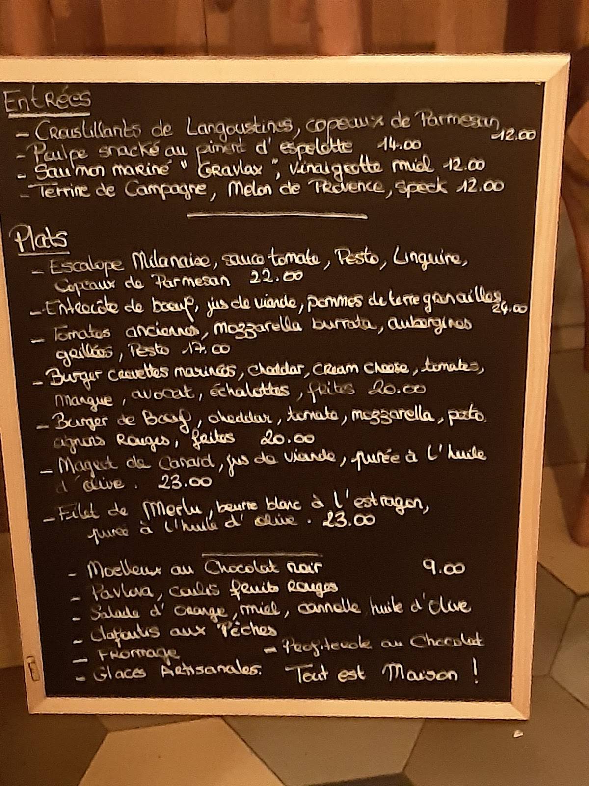Menu au La Cuisine du Potager - Coudourep restaurant, Coudoux