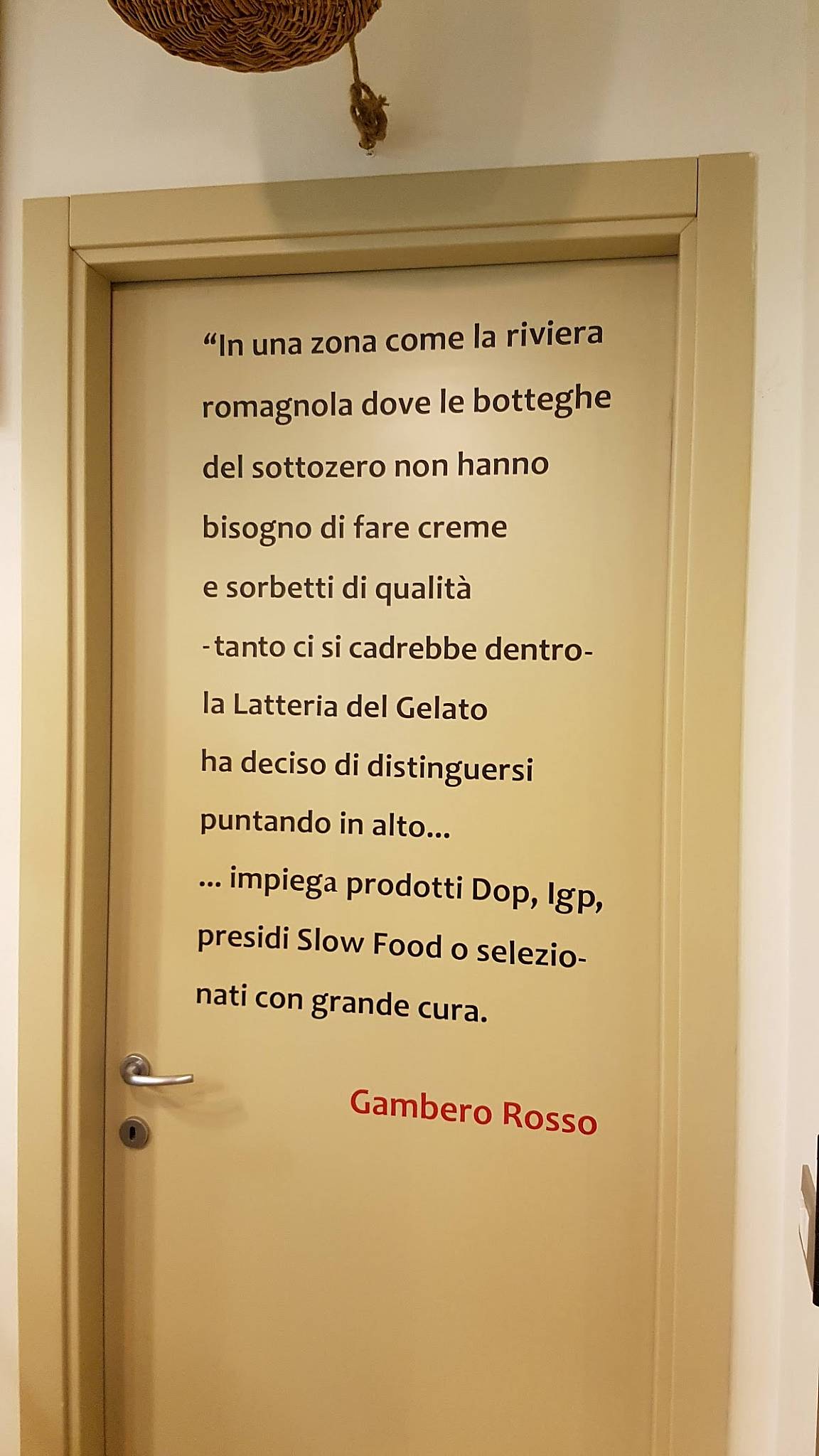 Carta de La Latteria Del Gelato, Cesenatico