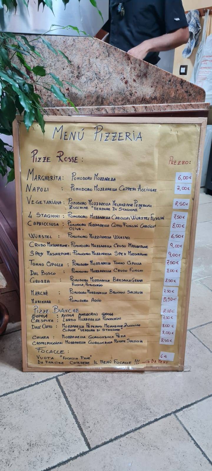 Menu da La Luna ripiena ristorante, Castelpoggio