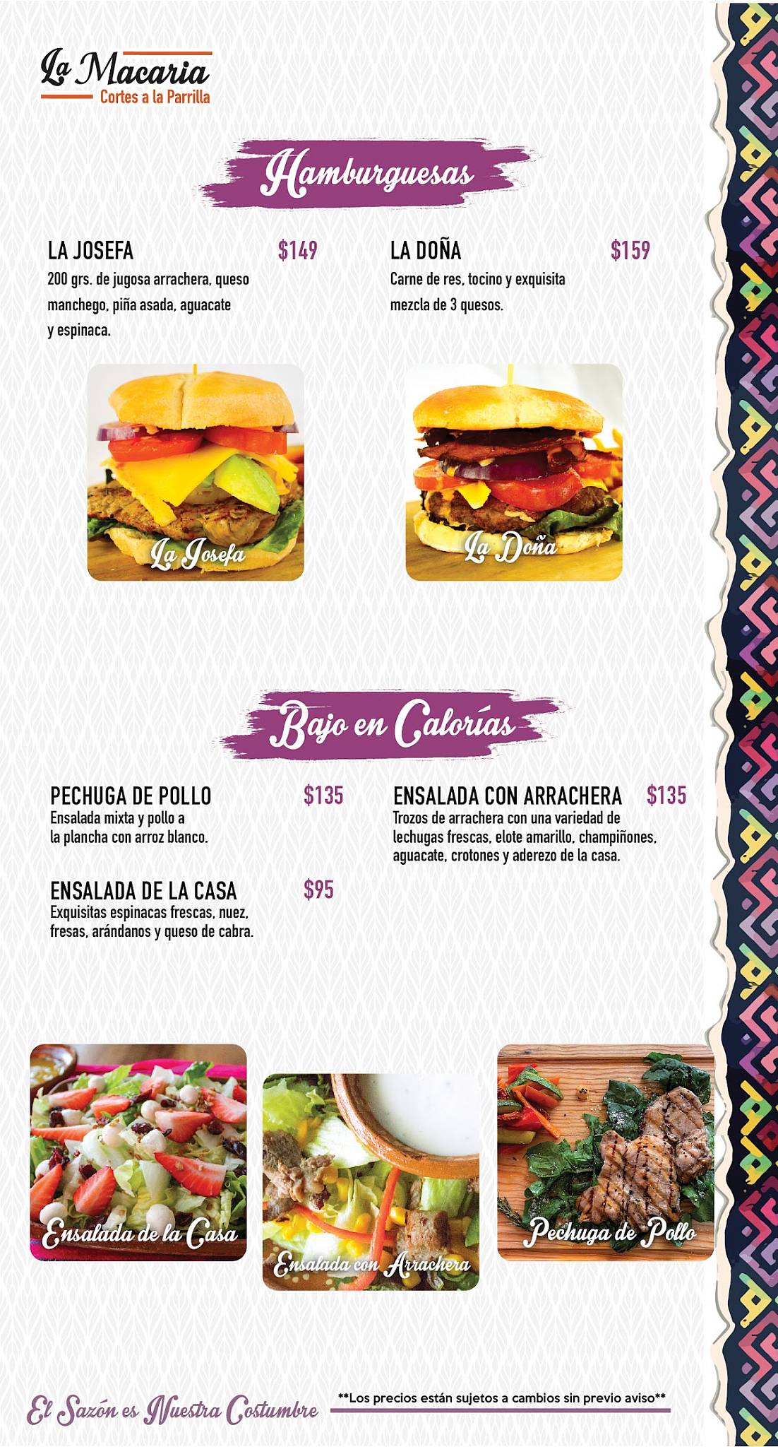 Carta del pub y bar Casa Macaria Cruz del sur, Guadalajara, Av Cruz del ...