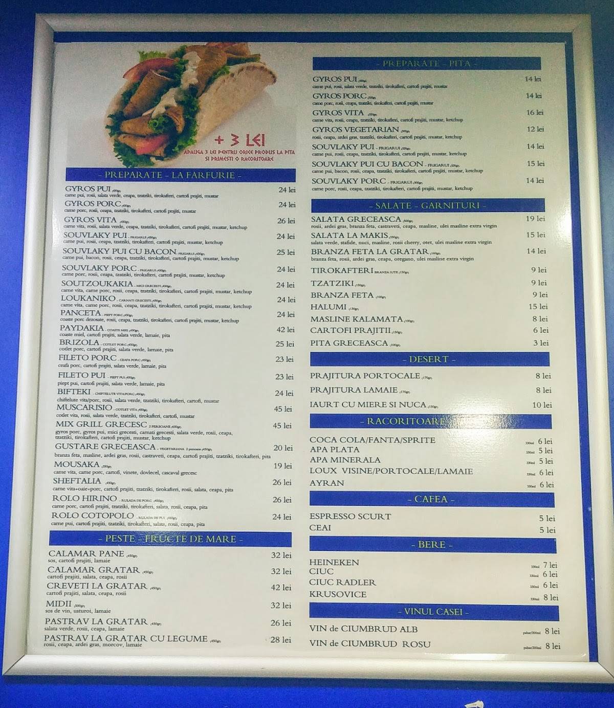 Speisekarte von La Makis, Bukarest, Strada Maria Rosetti 24