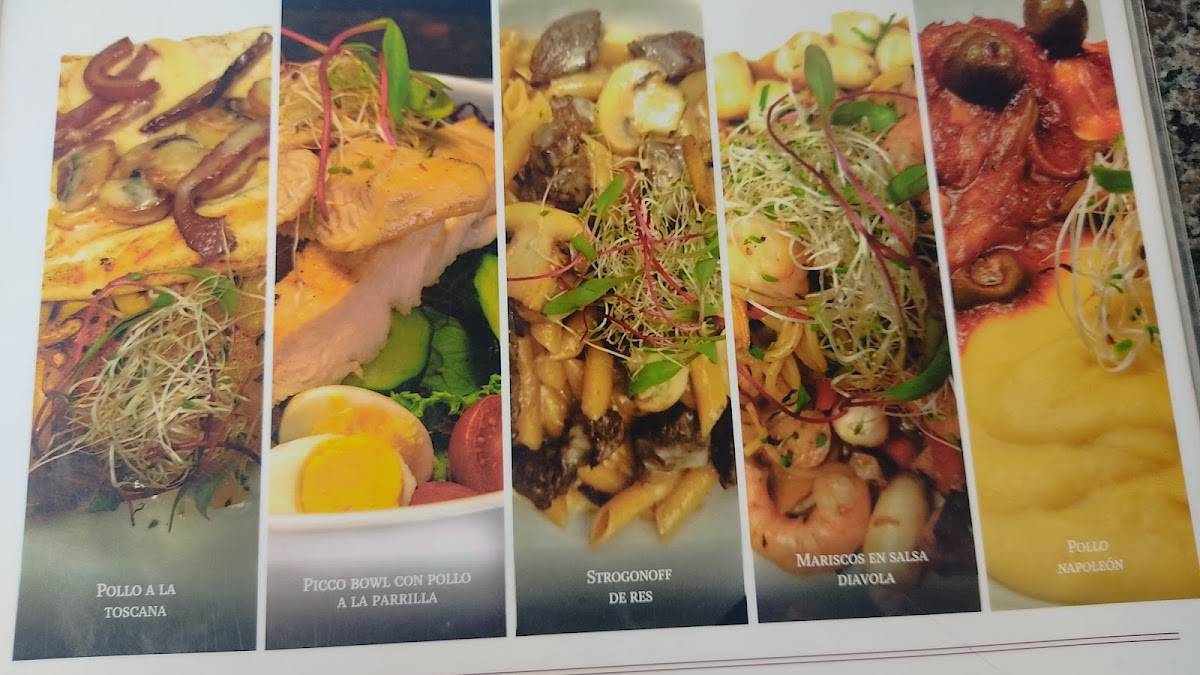 Carta del restaurante La Piccolina, San Borja, C. Morelli 235