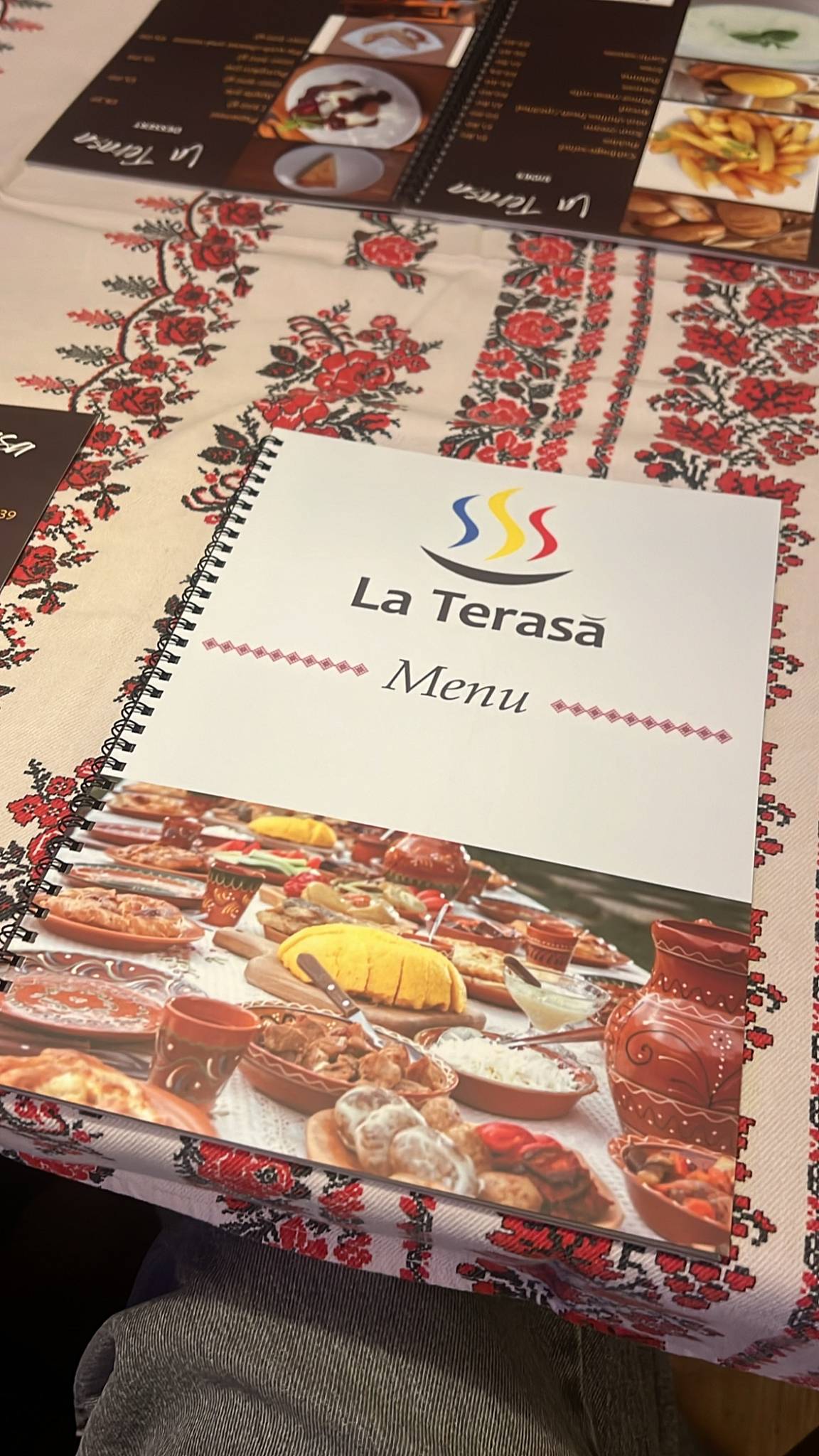 Menu at La Terasa restaurant, Worcester