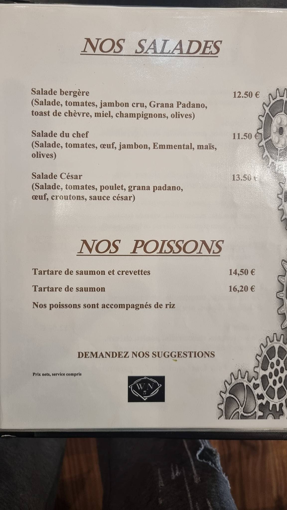 Menu at Why Not 5 restaurant, La Trinité