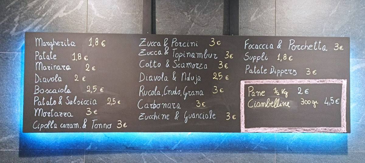 Menu da La Villa - PIZZA IN TEGLIA - pizzeria, Frosinone, Piazza ...