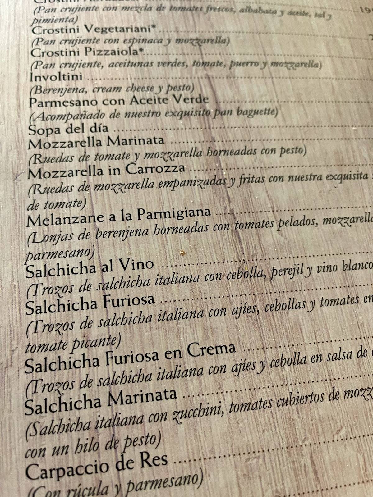 Carta del restaurante La Locanda - San Isidro, Santo Domingo Este ...