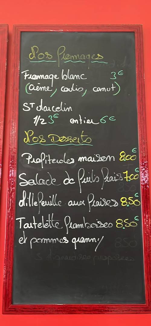 Menu au La table de Nini restaurant, Roanne