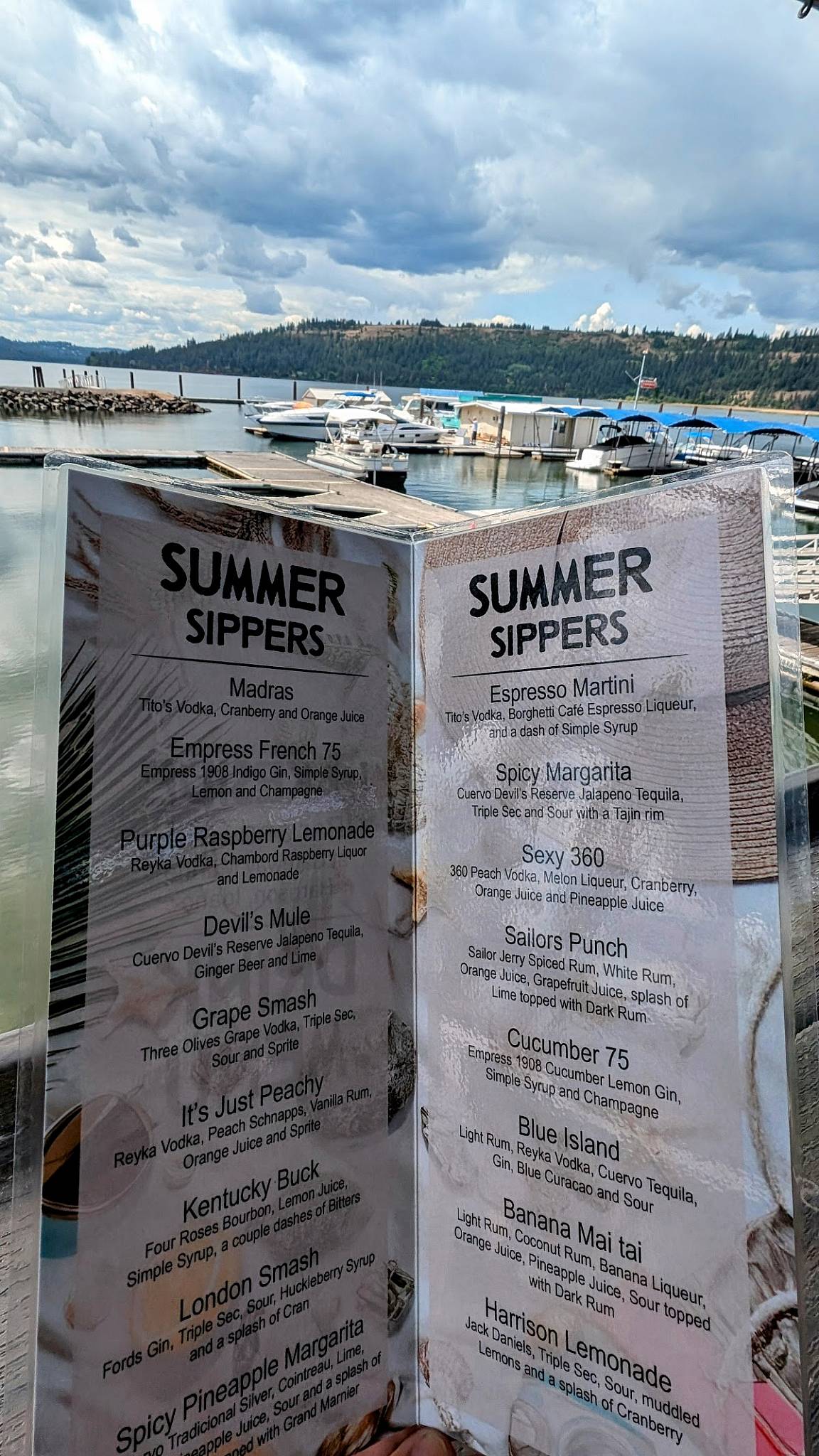 Menu at Lakeside Brew pub bar and grill @ Gateway Marina, Harrison