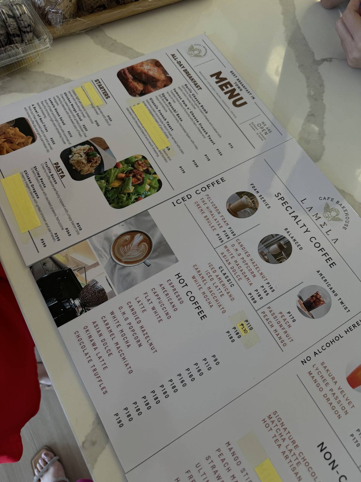 Menu at Lamela Café + Roastery and Bakehouse, Santa Maria