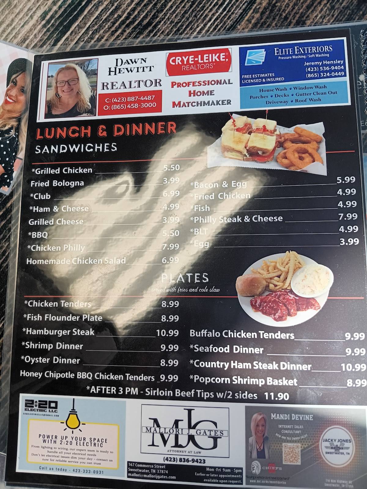 Menu at Lamppost Restaurant, Madisonville