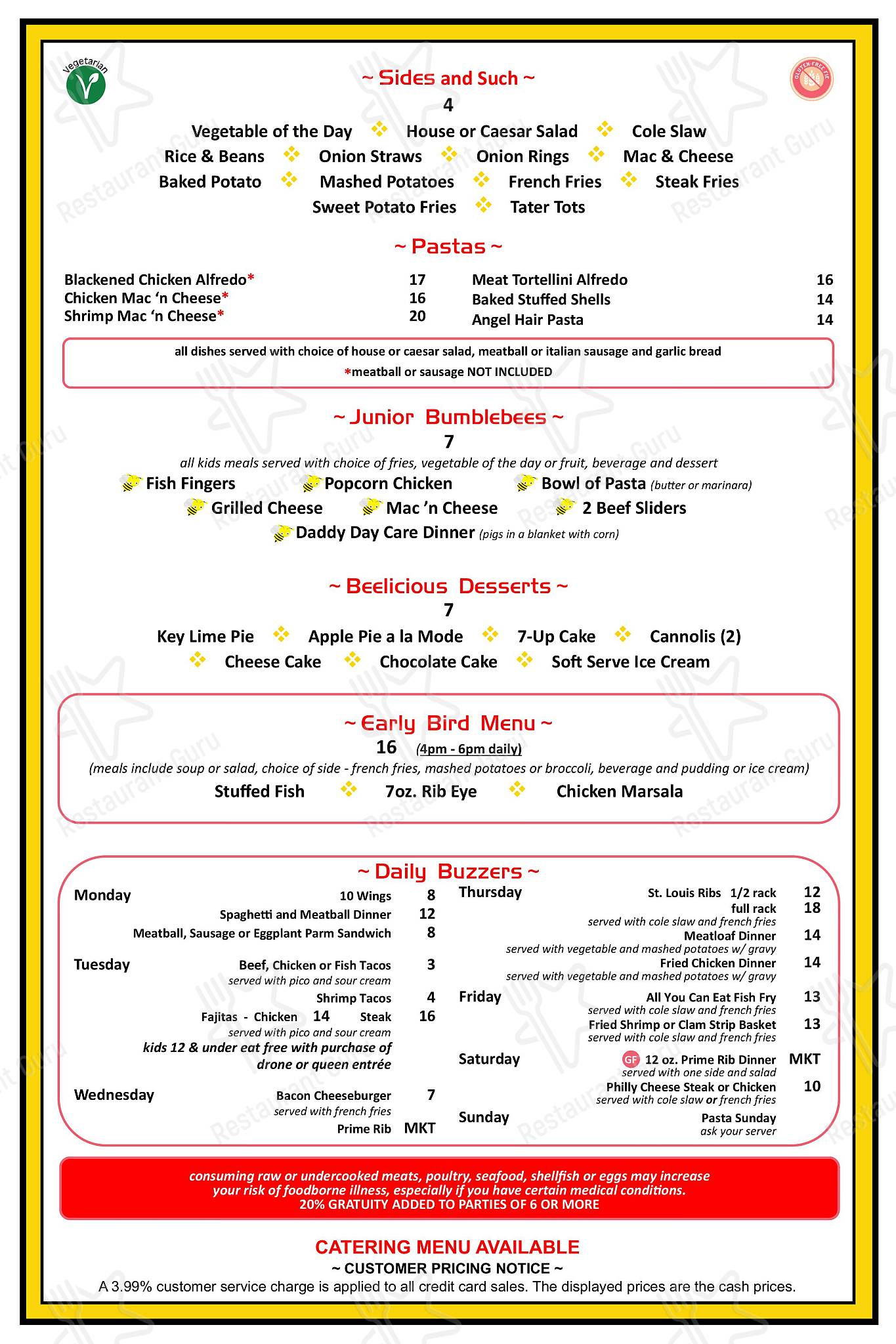 Menu at The Hive Waterfront Restaurant & Tiki, Lantana