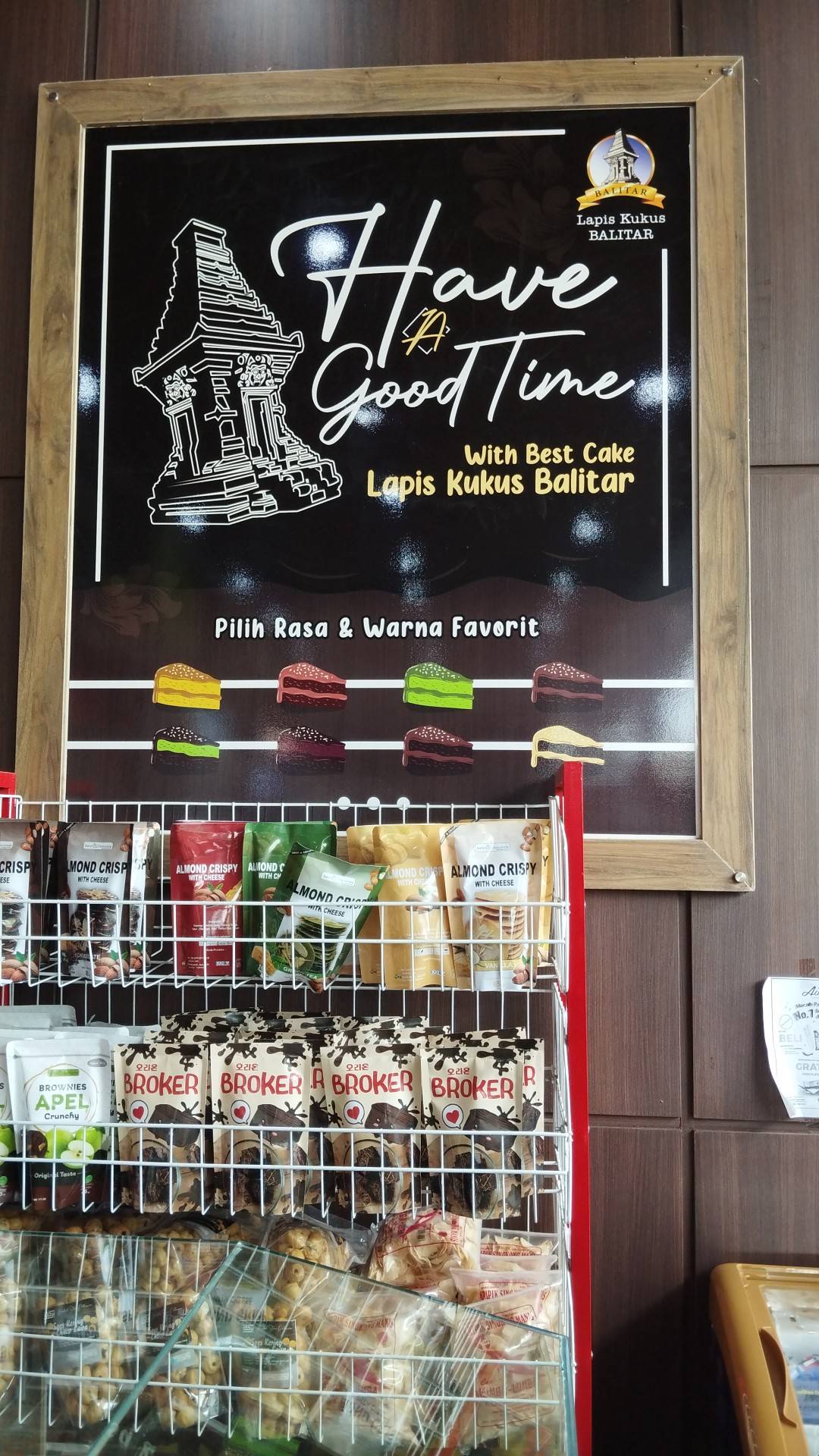 Menu at Lapis Kukus Industries, Indonesia