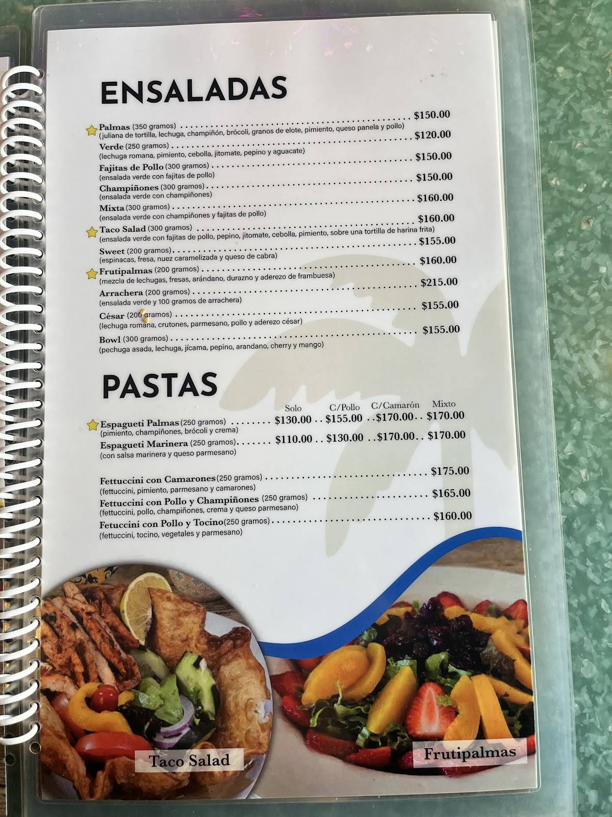 Carta del restaurante Las Palmas Del Sur, Toluca del Lerdo, Calle Gral ...