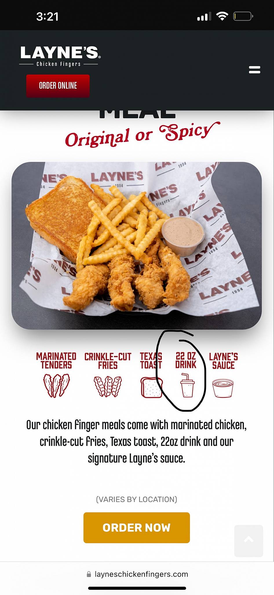 Menu at Layne's Chicken Fingers- Denton pub & bar, Denton