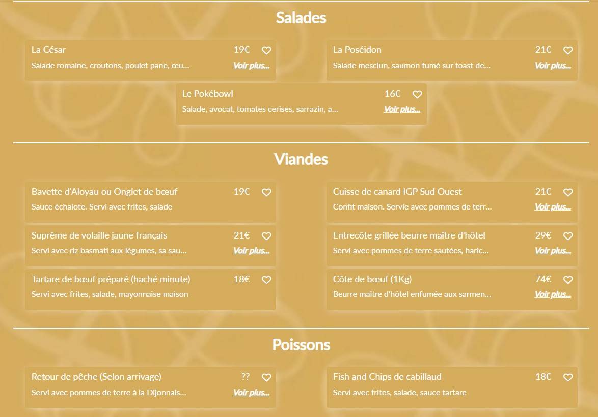 Menu at Le Lucien restaurant, Paris, 8-10