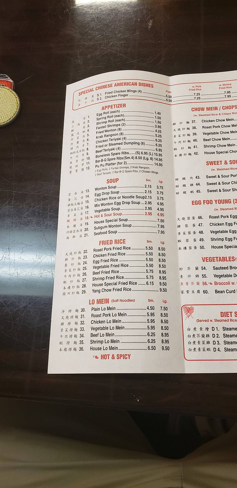 Menu at Lee's Kitchen restaurant, The Villages