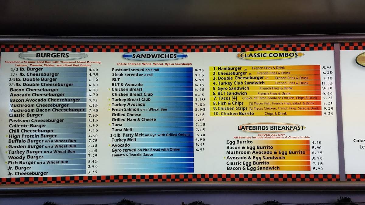 Menu at Legends Classic Diner fast food, Glendora