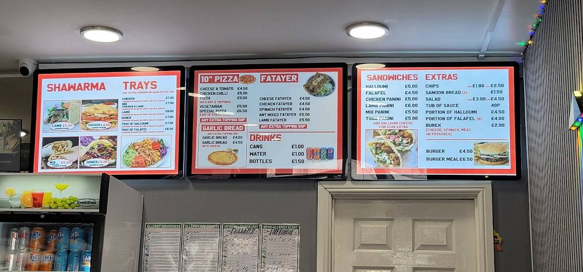 Menu at Leve Bakery Shawarma, Stockport