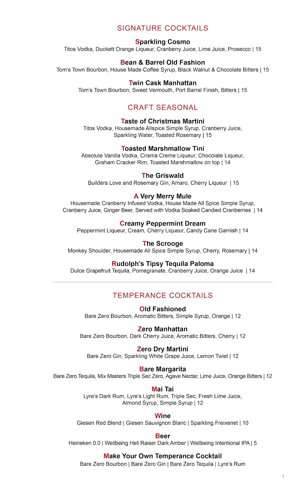 Menu at Level 2 Steakhouse, Branson, 200 E Main St