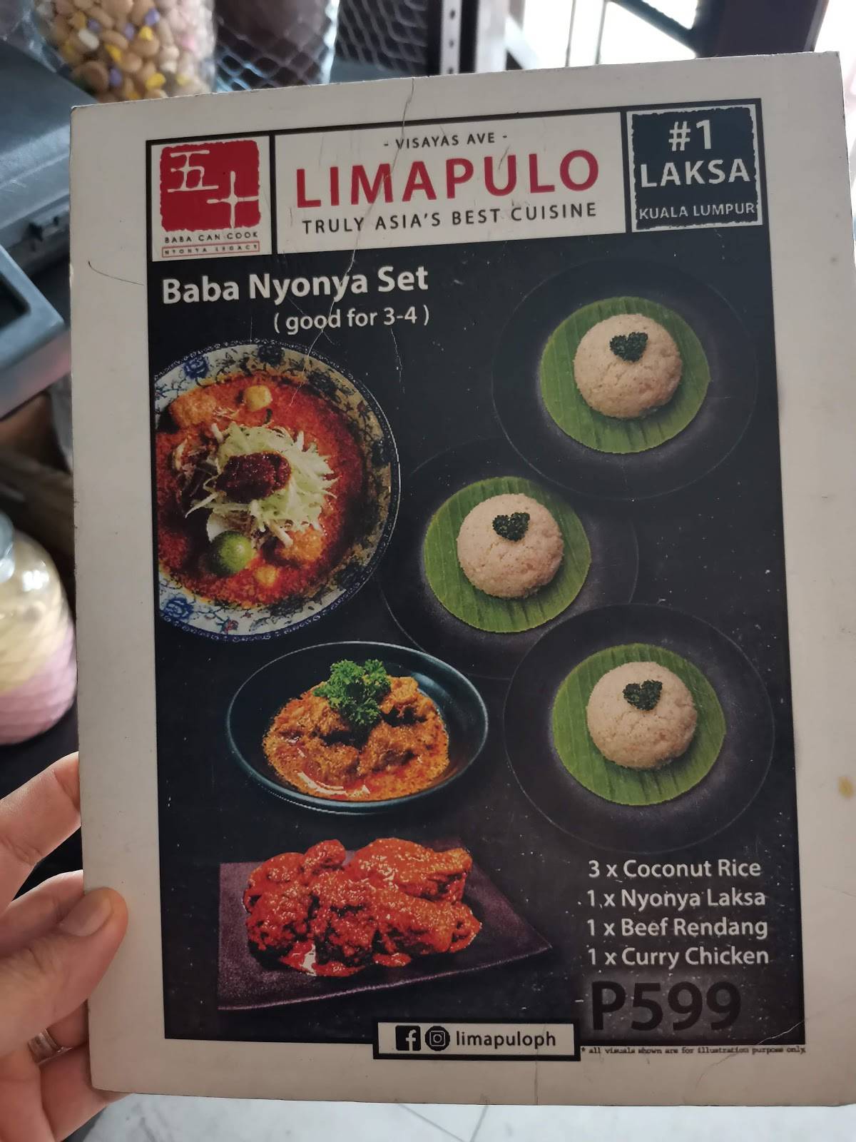 Menu at Limapulo Visayas Avenue restaurant, Quezon City