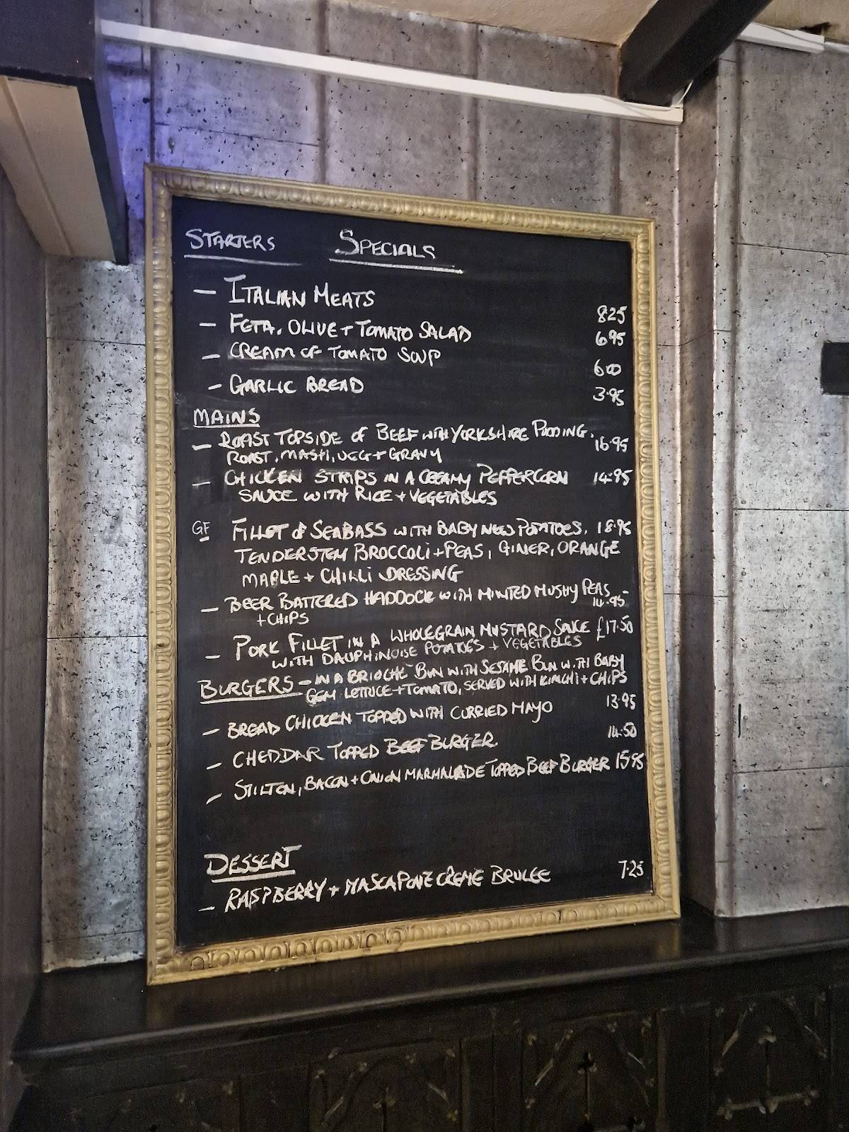 Menu at The Pyewipe Inn pub & bar, Lincoln