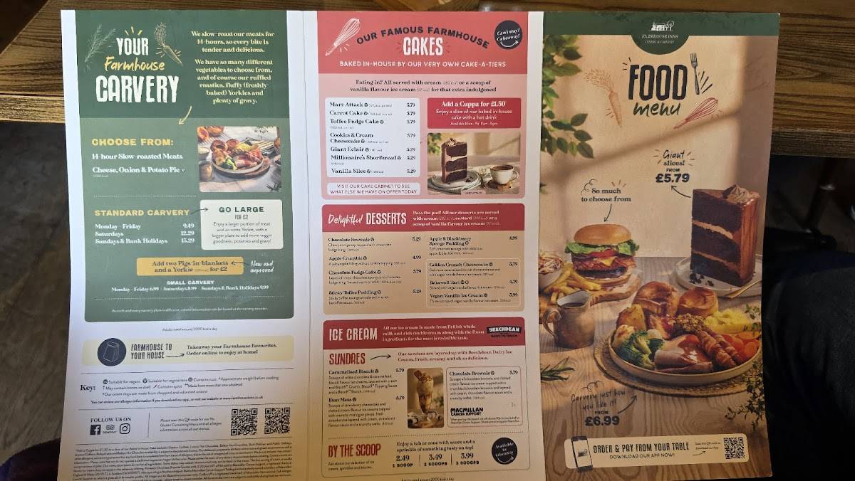 Menu at Linwood Farm - Farmhouse Inns pub & bar, Paisley