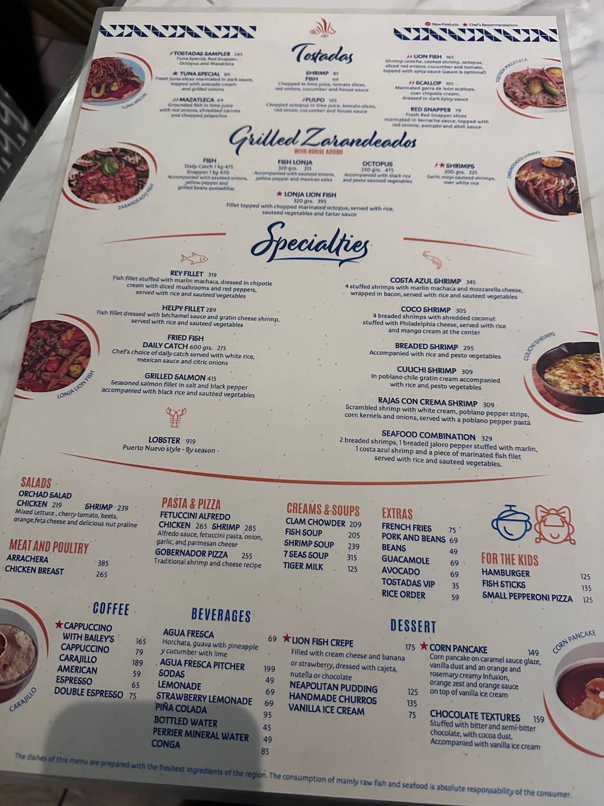 Menu at Lion Fish pub & bar, Tijuana, Erasmo Castellanos Q. 1857