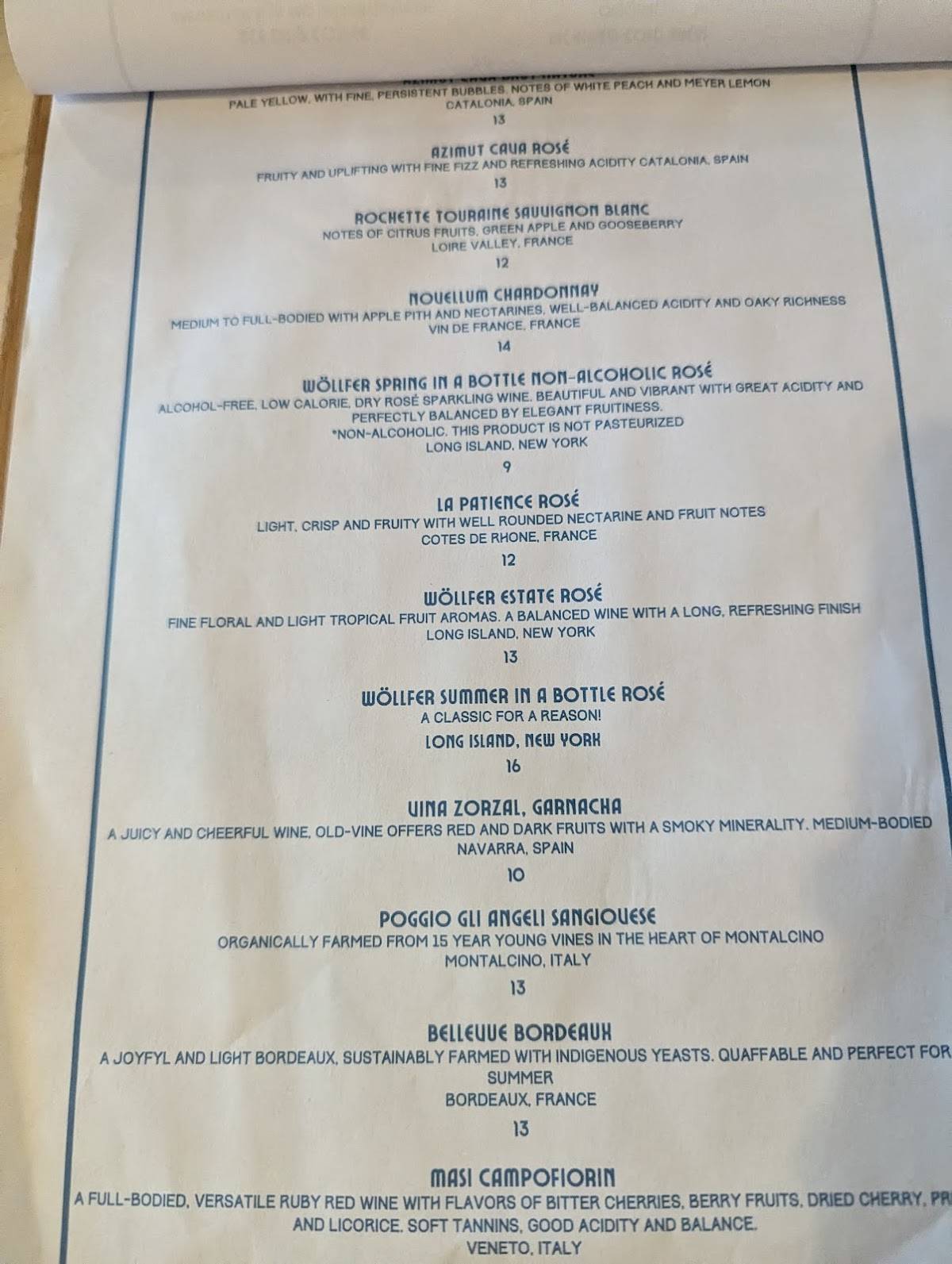 Menu at Little Gull Café cafe, Remsenburg-Speonk
