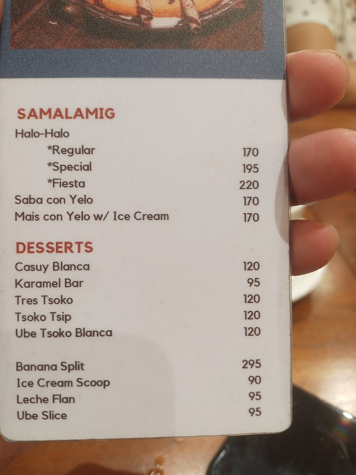 Menu at Little Quiapo Soda Fountain & Restaurant, Parañaque