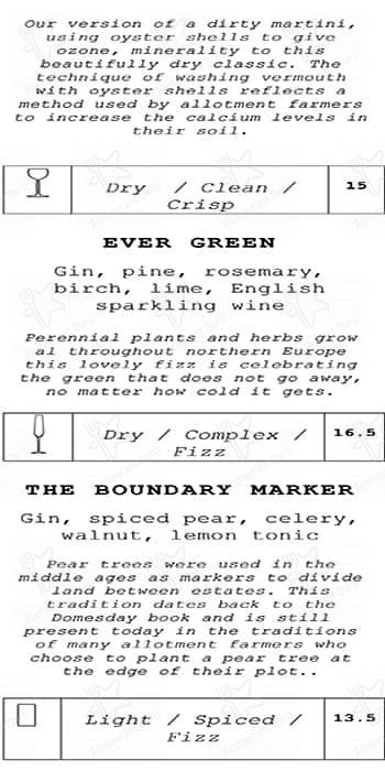 Menu at Simpson's in the Strand restaurant, London