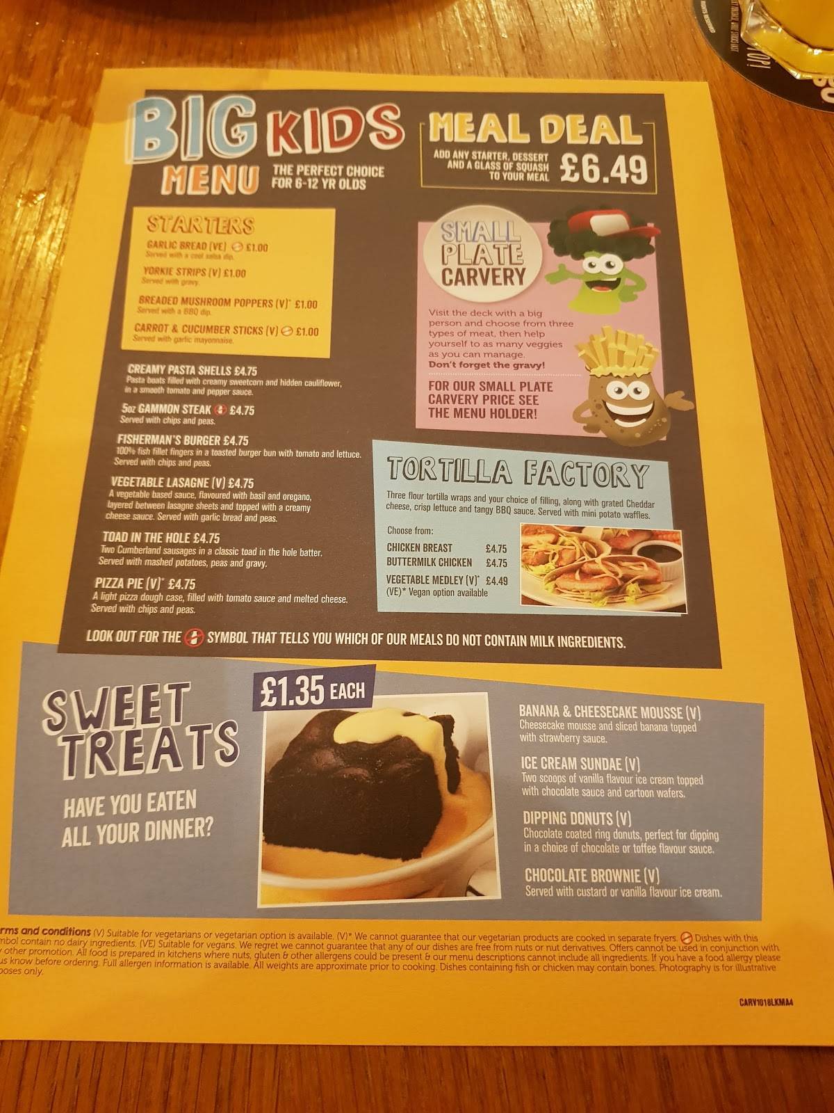 Menu at Eaton Farm pub & bar, Nottingham