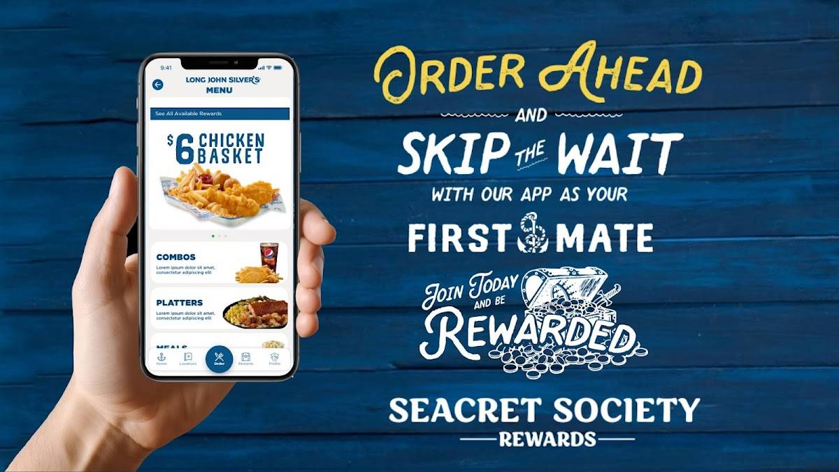 Menu at Long John Silver's KFC restaurant, Florence, US-42