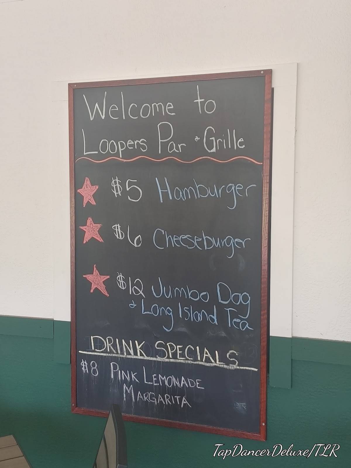 Menu at Loopers Par & Grille restaurant, Palm Coast
