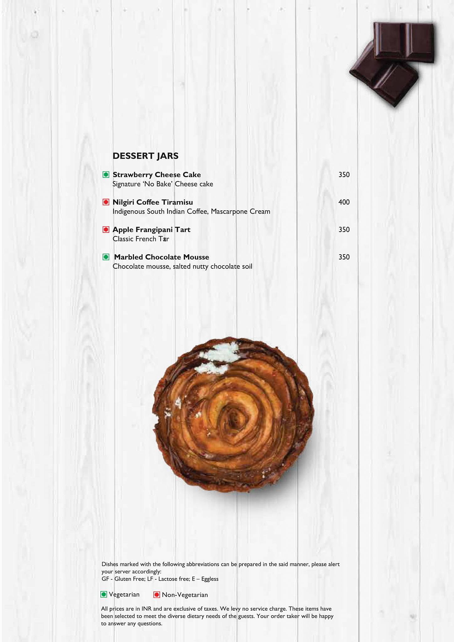 Menu at Lotus Cafe, Mumbai, JW Marriott