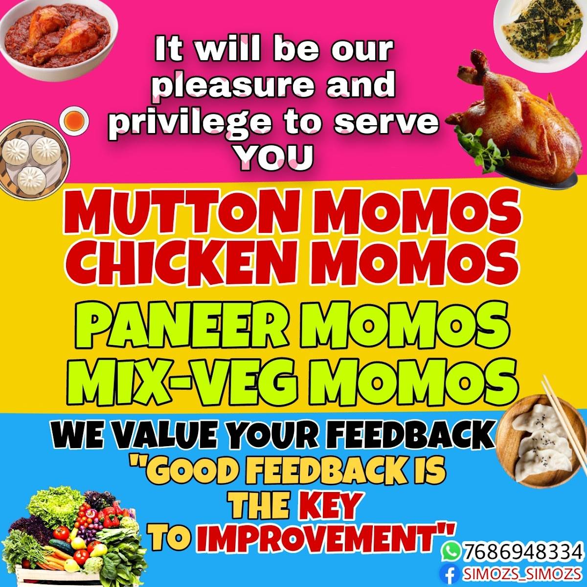 Menu at SIMOZS (BEST MOMOS IN LUCKNOW) VEG MOMOS & NON-VEG MOMOS ...