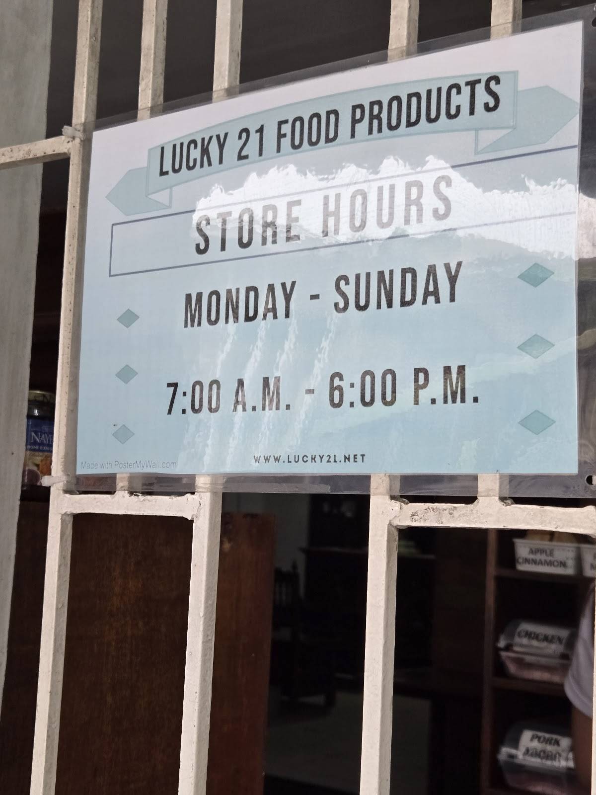 Menu at Lucky 21 restaurant, Quezon City