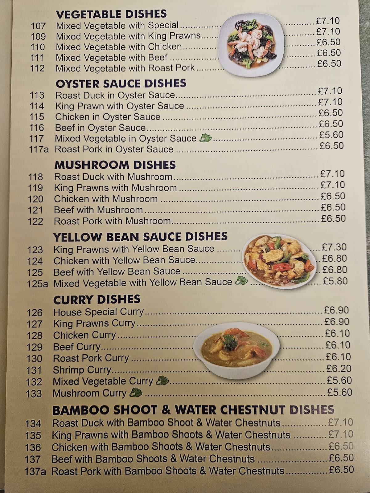 Menu at Lucky 7 restaurant, Ancaster